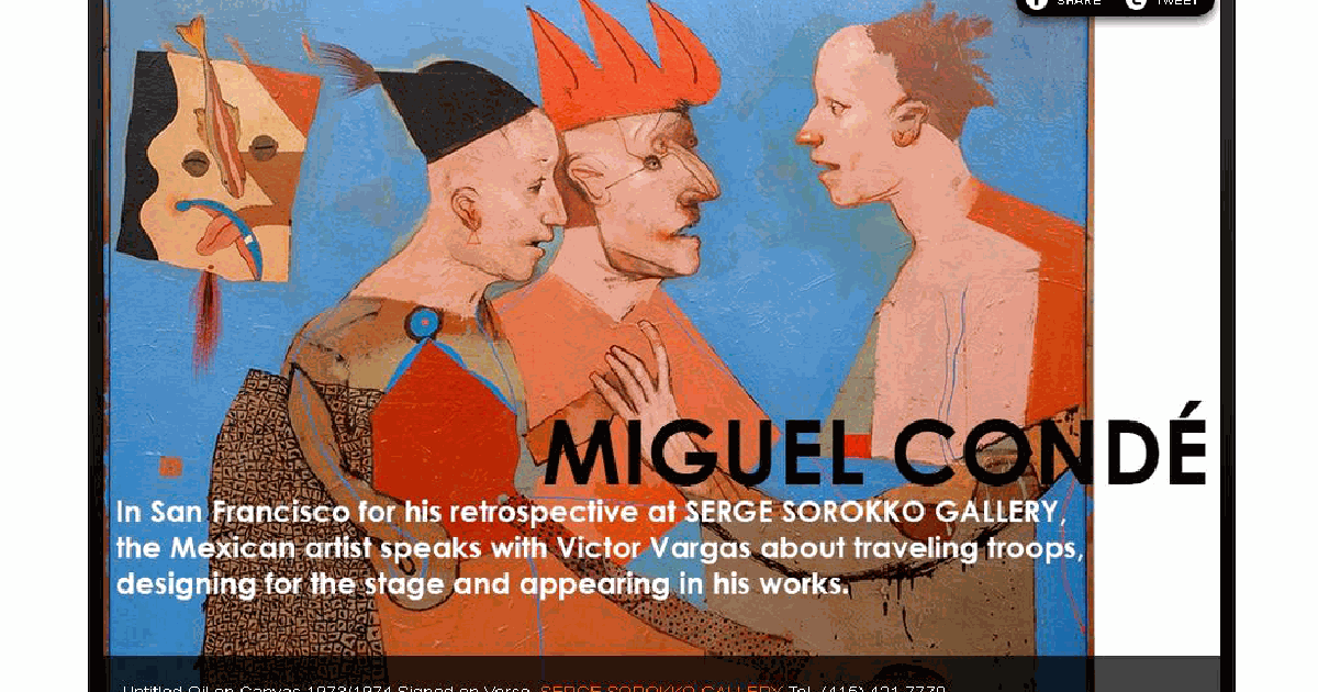 Miguel Condé: A Retrospective | 19 September - 19 October 2013 | Serge ...